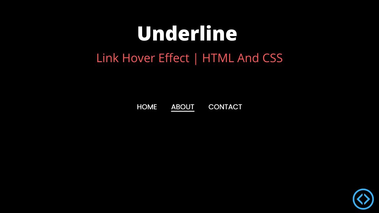 Underline Text Hover Effect Html And Css Youtube 7590