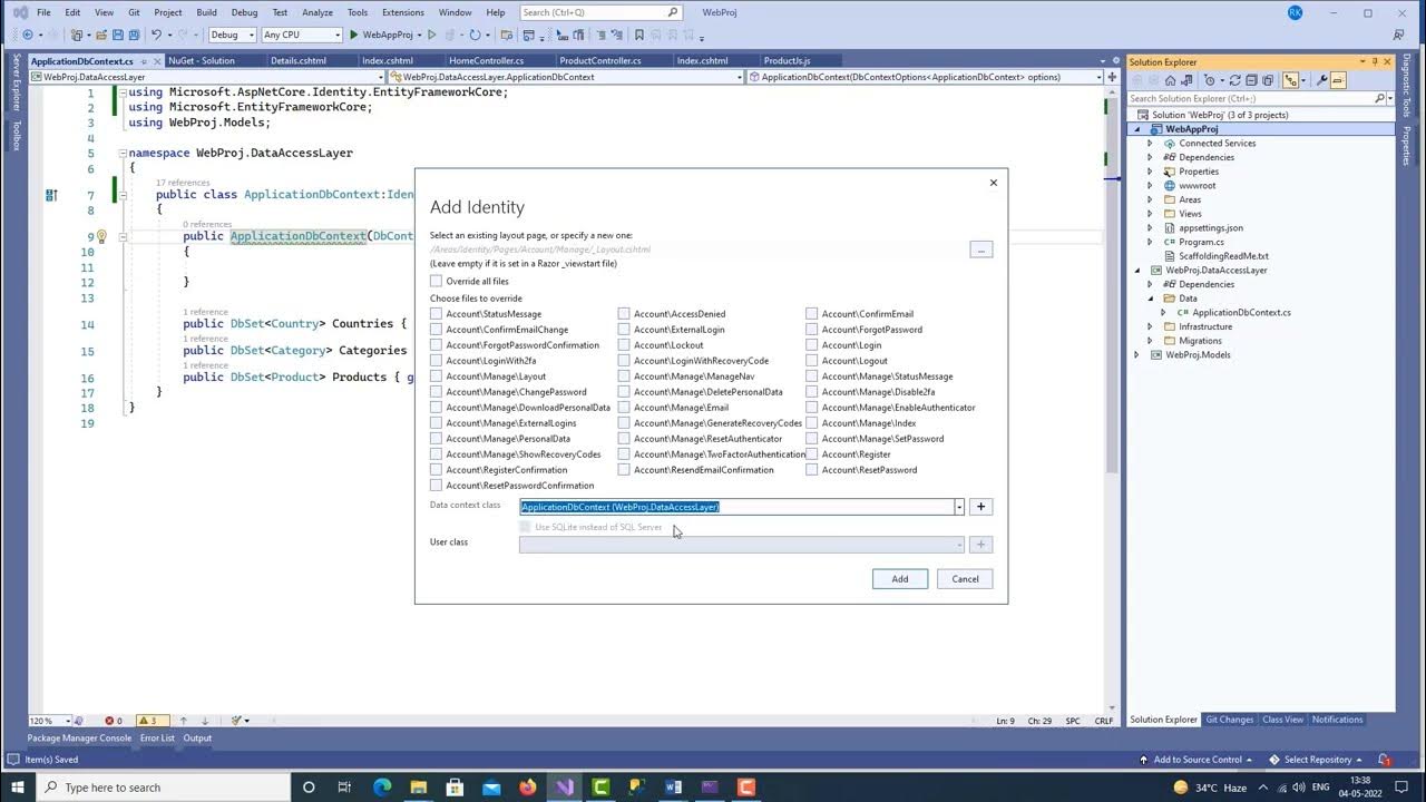 Identity model customization in ASP.NET Core - YouTube