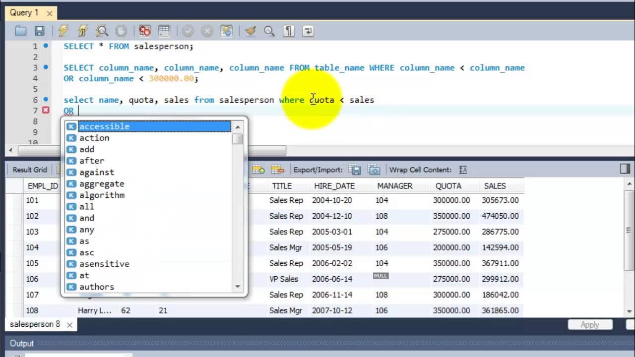 SQL Complete Tutorial - OR keyword for Compound Search Conditions ...