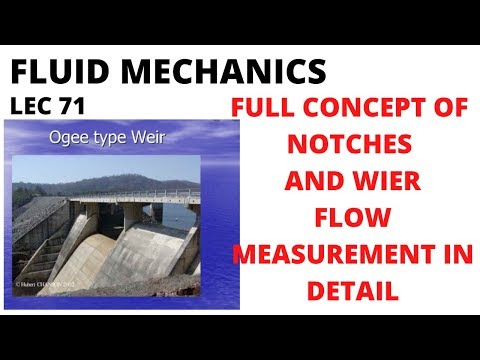 LEC-71 Diffrence Between Weir and Notches|Basic concepts|classification of wier and notches