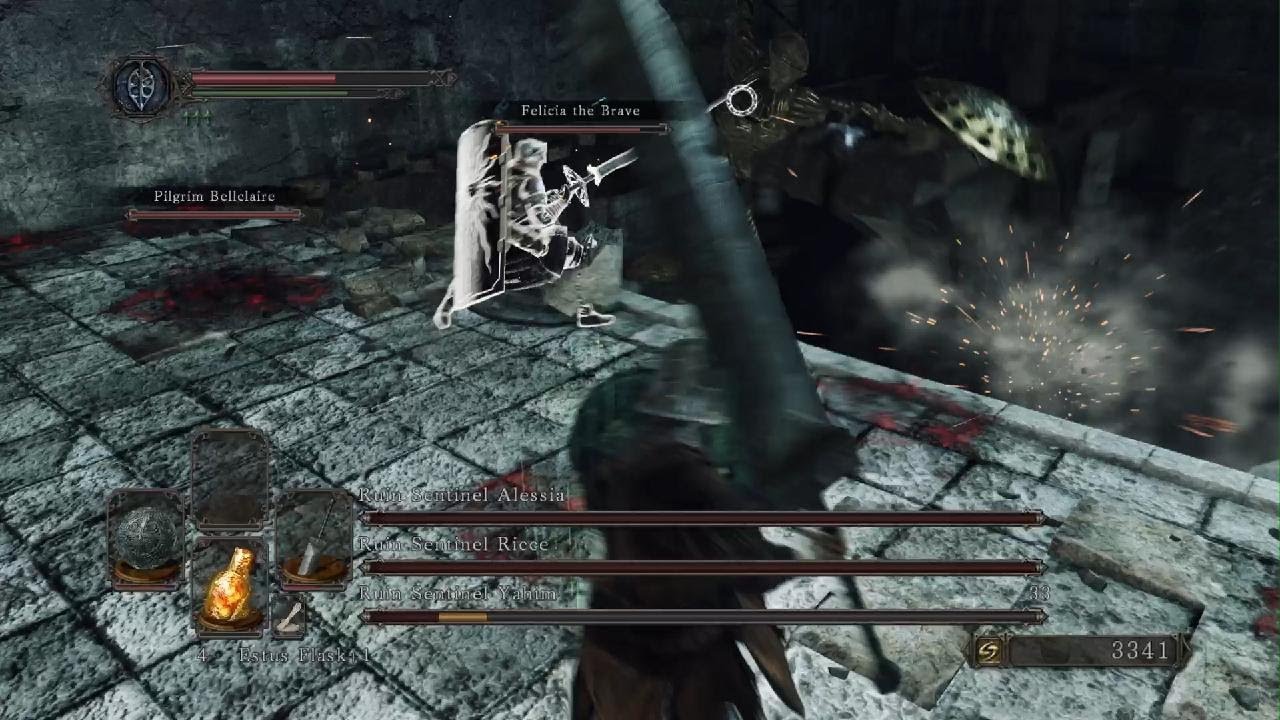 Dark Souls II - Ruin Sentinel Trio - YouTube