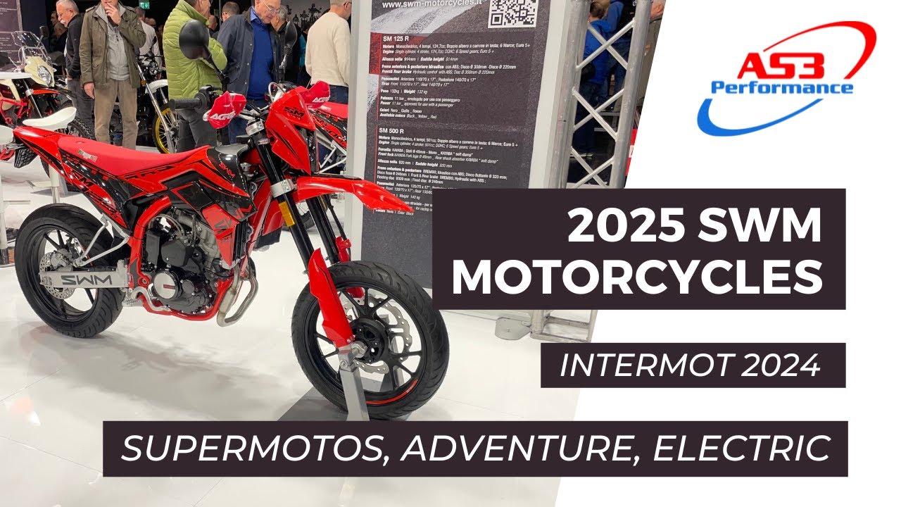 2025 SWM Motorcycles on show at INTERMOT 2024 inc. Supermoto, Adventure & Electric Models - YouTube