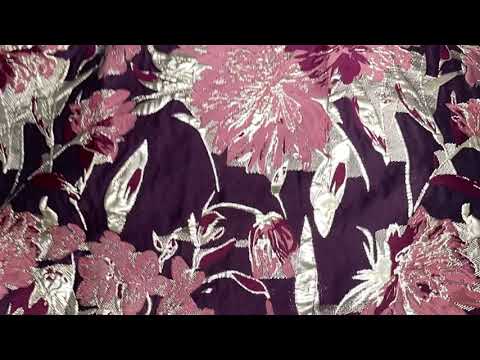 Woven pl jacquard shiny flowers - 317078