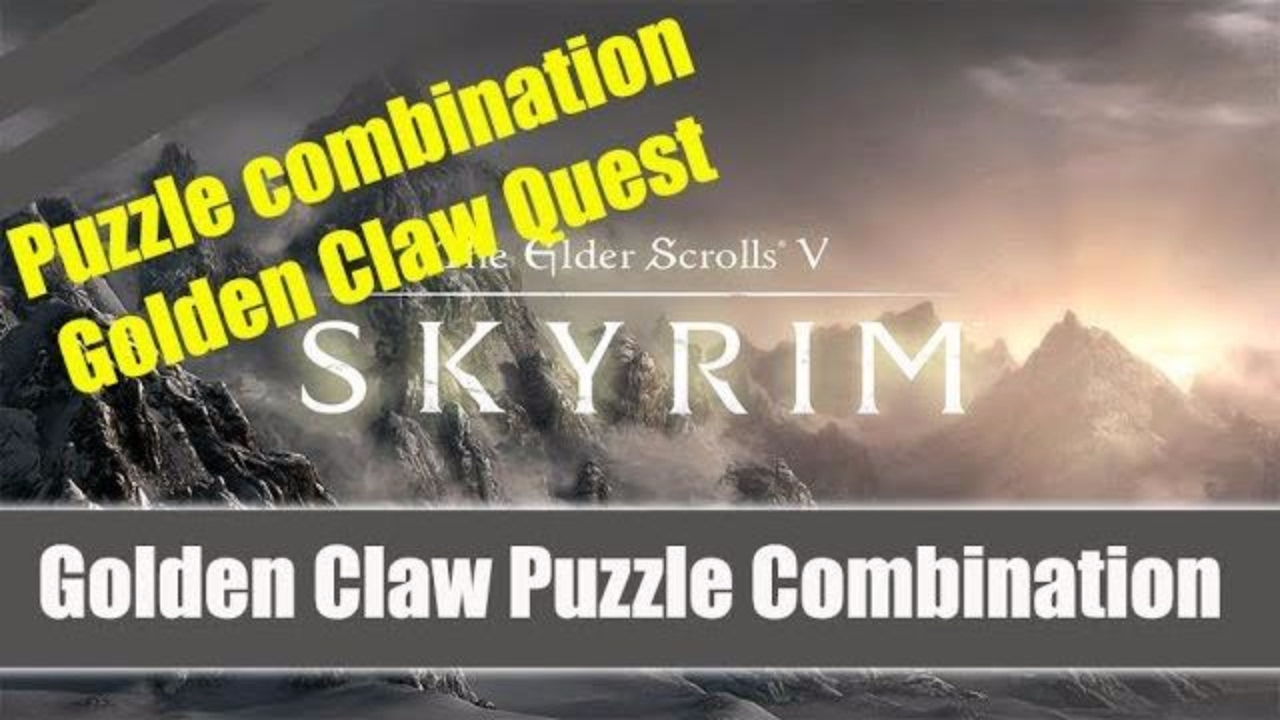 Elder Scrolls V: Skyrim ★ Golden Claw Puzzle Combination Guide ★ - YouTube
