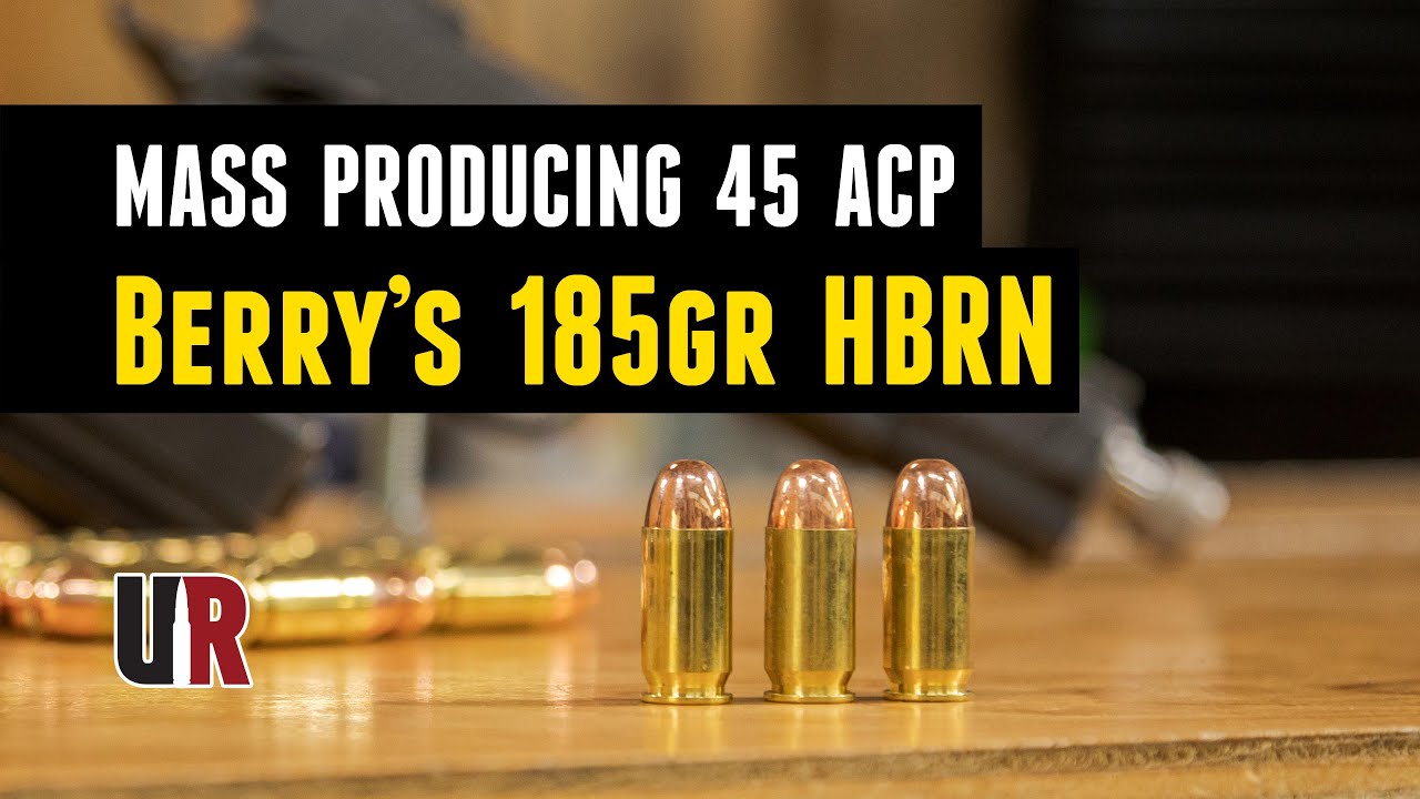 TESTED with 45 ACP: Berry’s 185 grain HBRN Bullets - YouTube