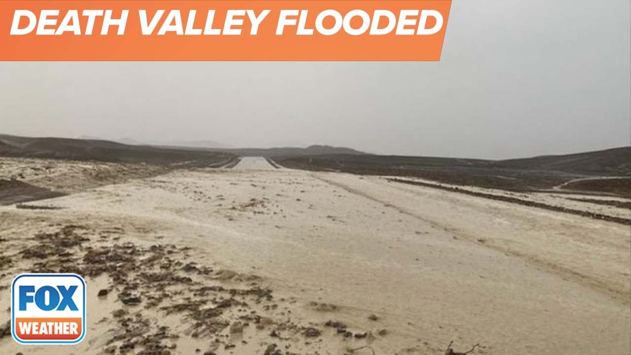 Monsoon Rains Flood Death Valley Leaving Roads Impassable - YouTube