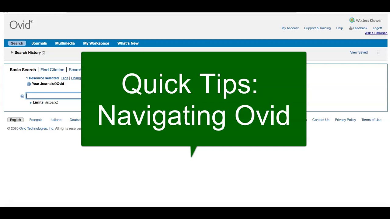 Ovid Database - YouTube