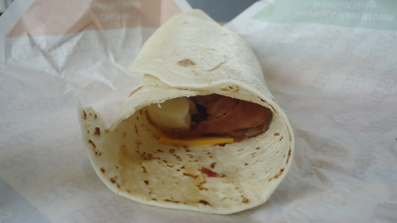 McDonald's | Sausage, Bacon, & Egg Breakfast Wrap | Review - YouTube