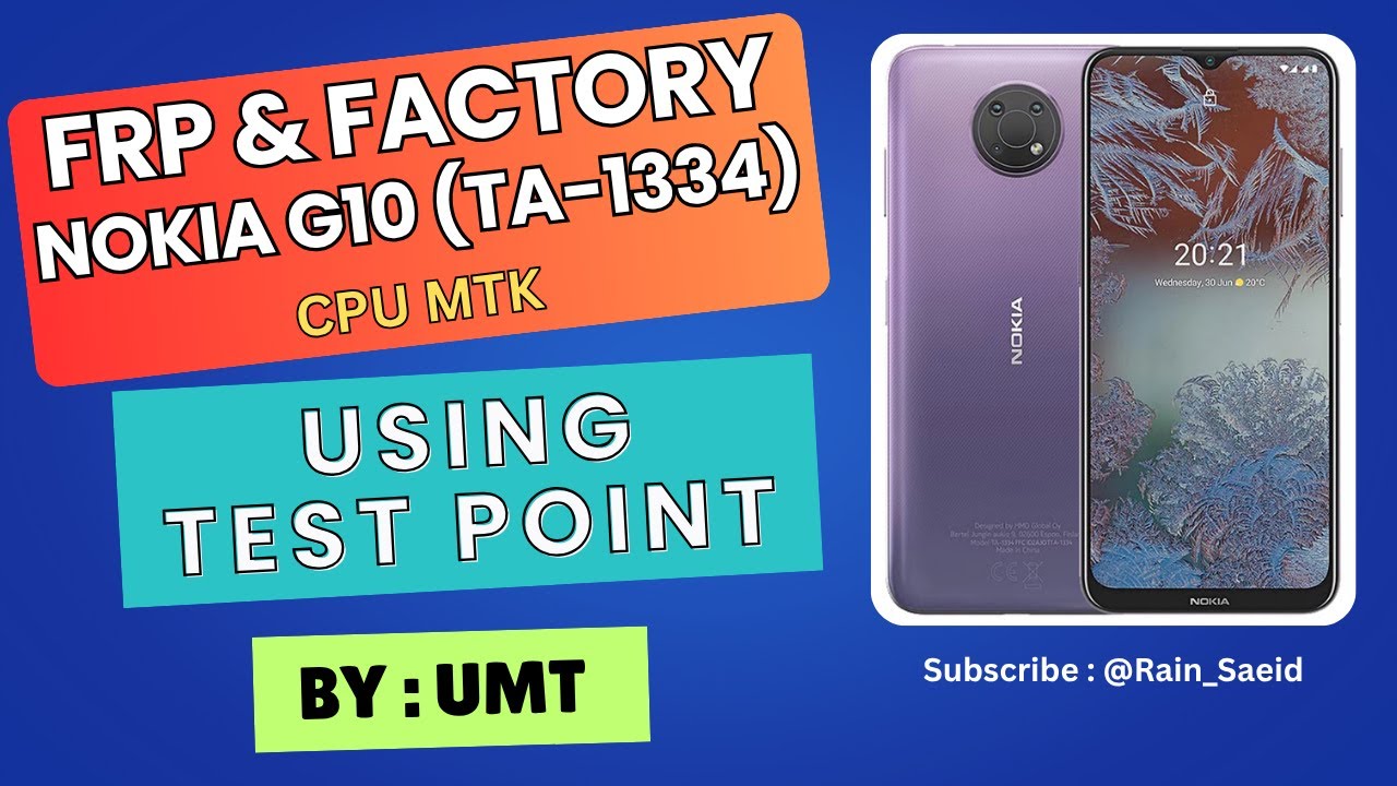 Unlock FRP and Factory Reset NOKIA G10 (TA-1334) with UMT (Using Test ...