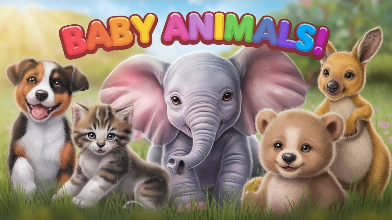Adorable Baby Animals! | Fun Facts & Names for Kids | Animal Learning ...
