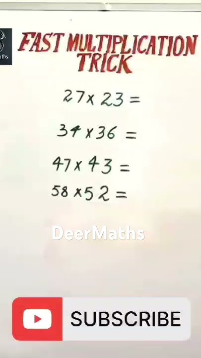 Two digits multiplication Trick #Multiply #maths - YouTube