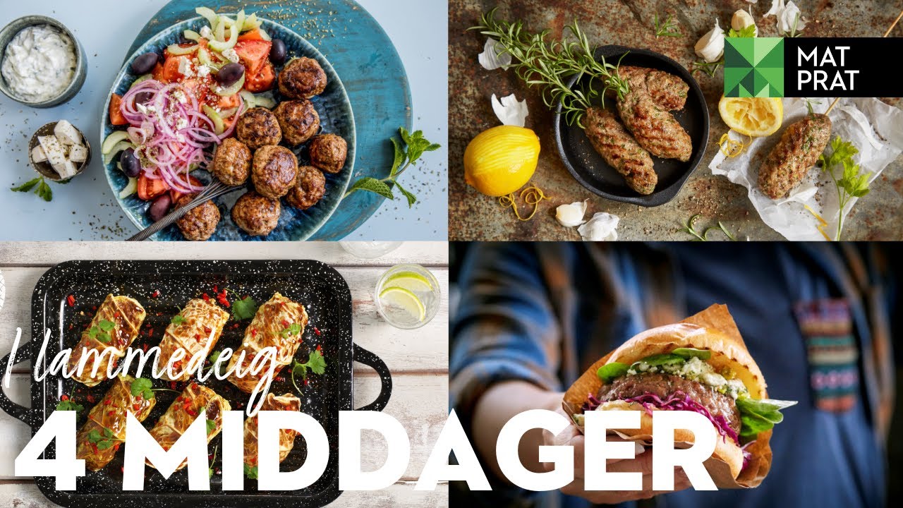 1 lammedeig - 4 middager | MatPrat - YouTube
