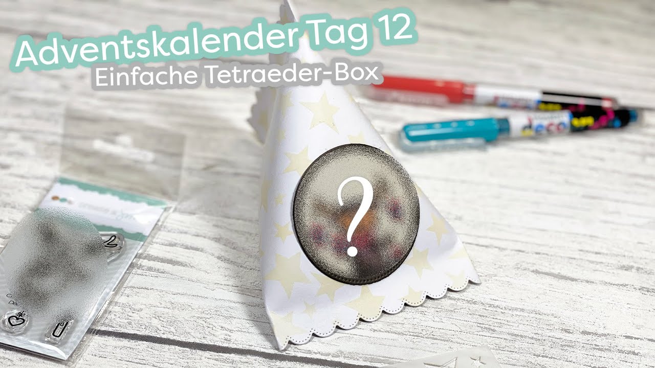 Adventskalender Tag 12 - Simple Tetraeder-Box - YouTube