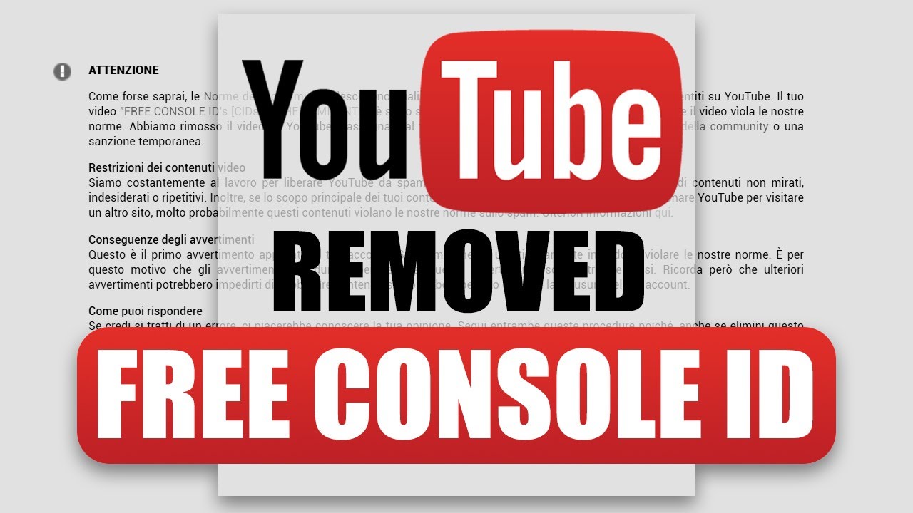 [FREE CONSOLE ID] - YouTube deleted it TWICE - YouTube