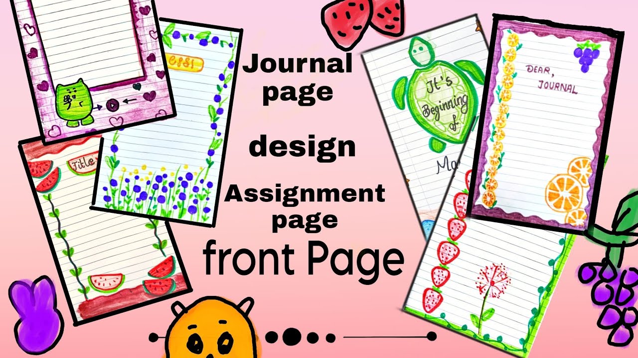 10 Assignment journal pages idea colourful and fresh - YouTube