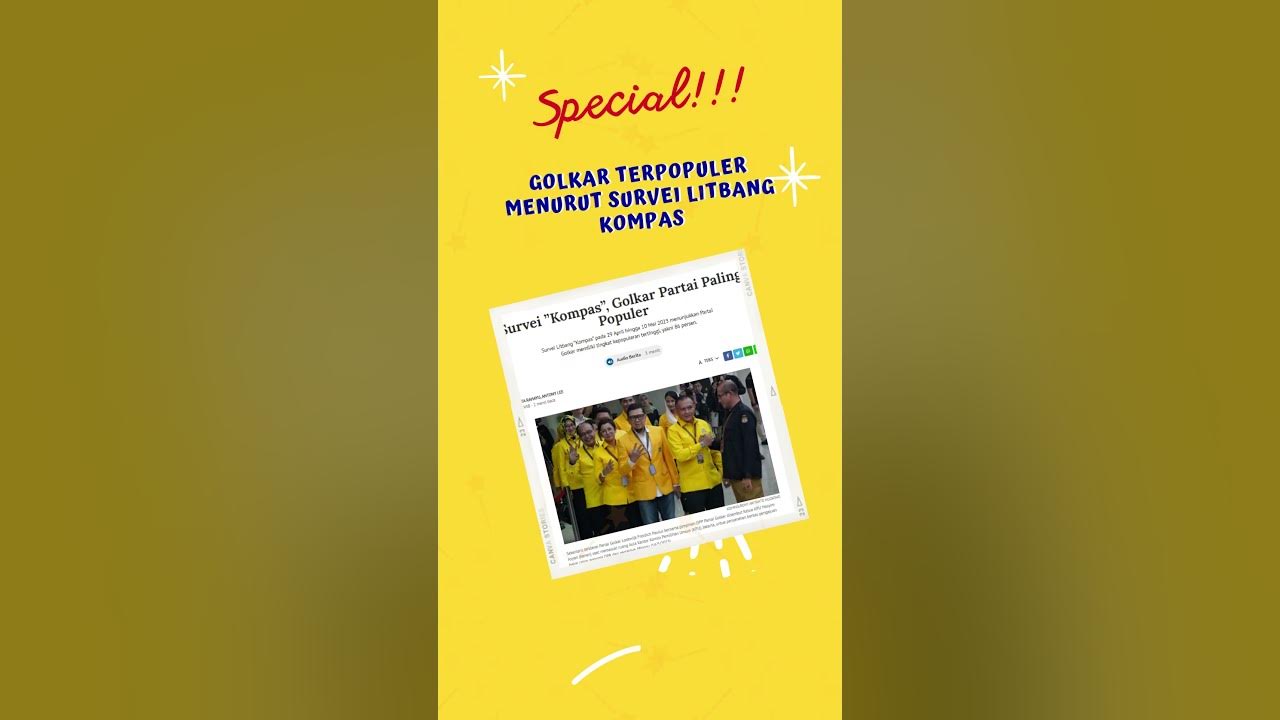 Golkar Paling Populer Menurut Survei Litbang Kompas - YouTube
