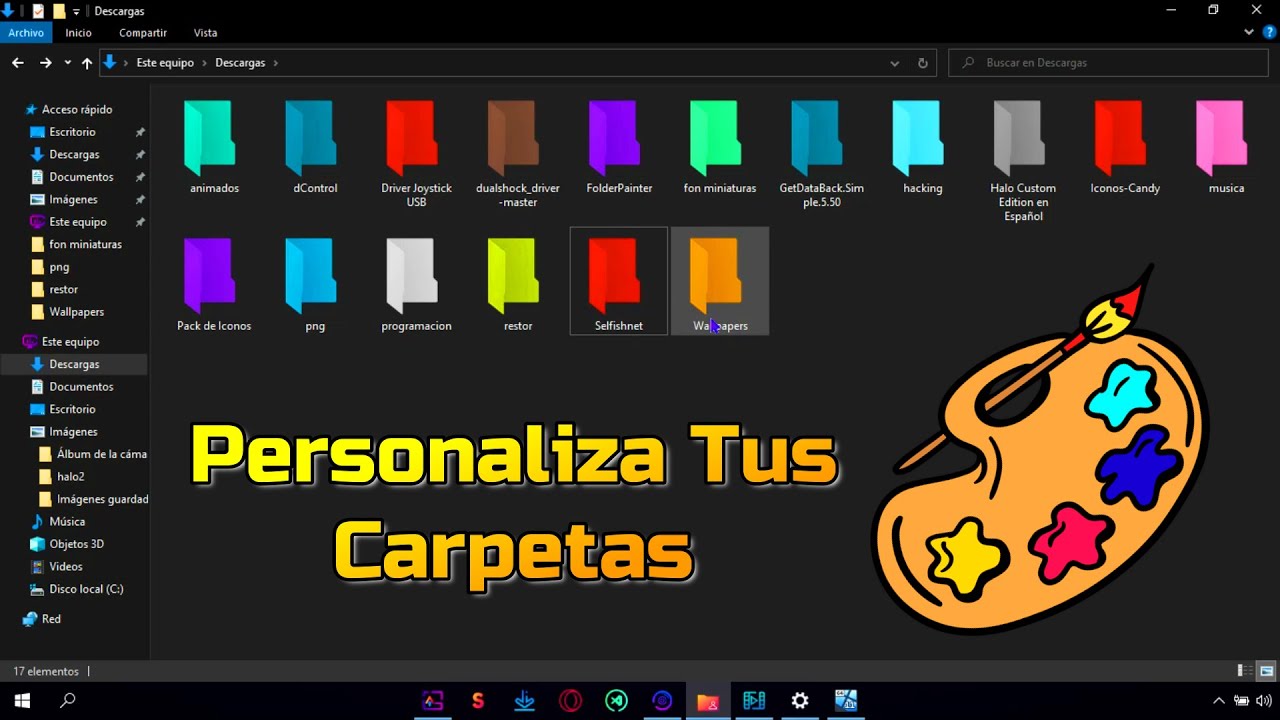 Como Cambiar el Color de tus Carpetas en PC Windows 7/8/10/11 con Folder Painter Gratis - YouTube