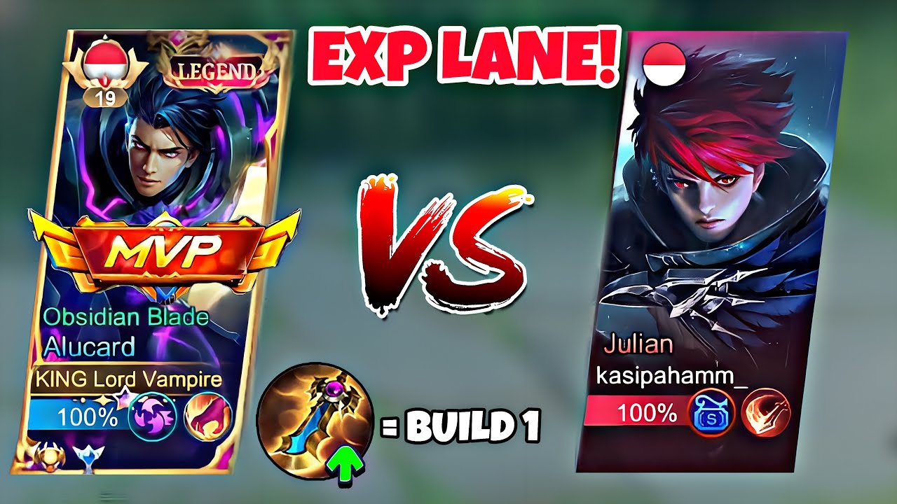 LAWAN JULIAN DI EXP LANE PAKAI ALUCARD! | BUILD ALUCARD EXP LANE - YouTube