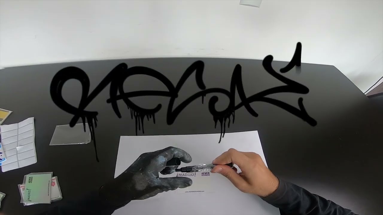 Making Graffiti Stickers 2 - RESK12 - YouTube