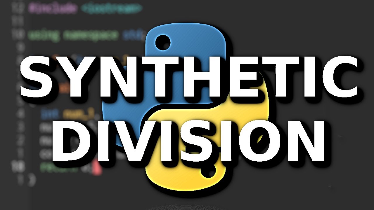 Synthetic Division Calculator In Python - YouTube