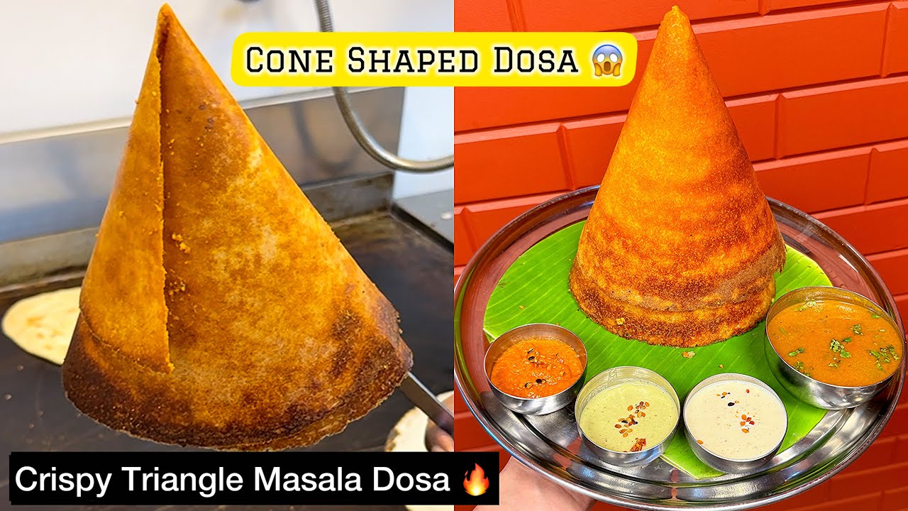 Cone Dosa of Delhi 😳🔥 || Malgapodi Dosai || South Indian Food - YouTube