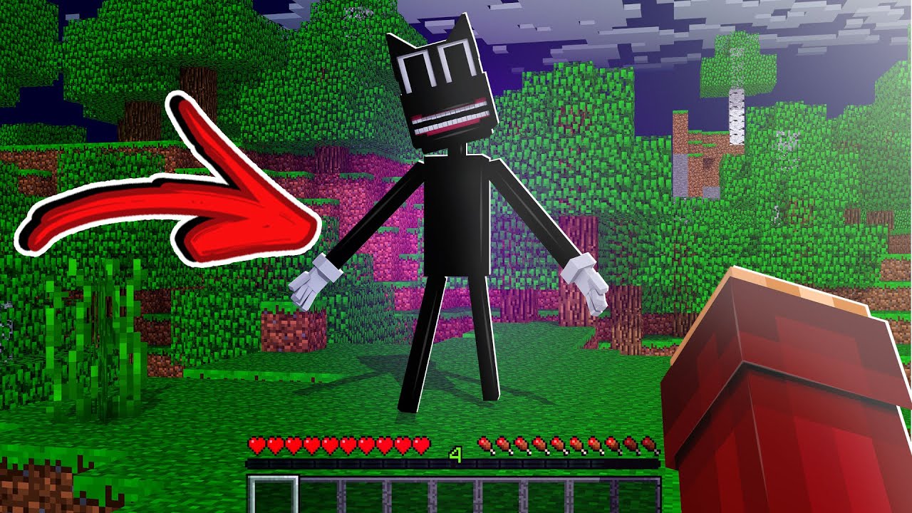 CARTOON CAT APARECEU NO MINECRAFT! - YouTube