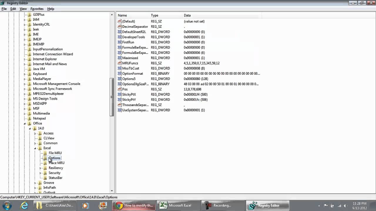 How to modify the number of UNDO levels in Microsoft Excel 2010 - YouTube