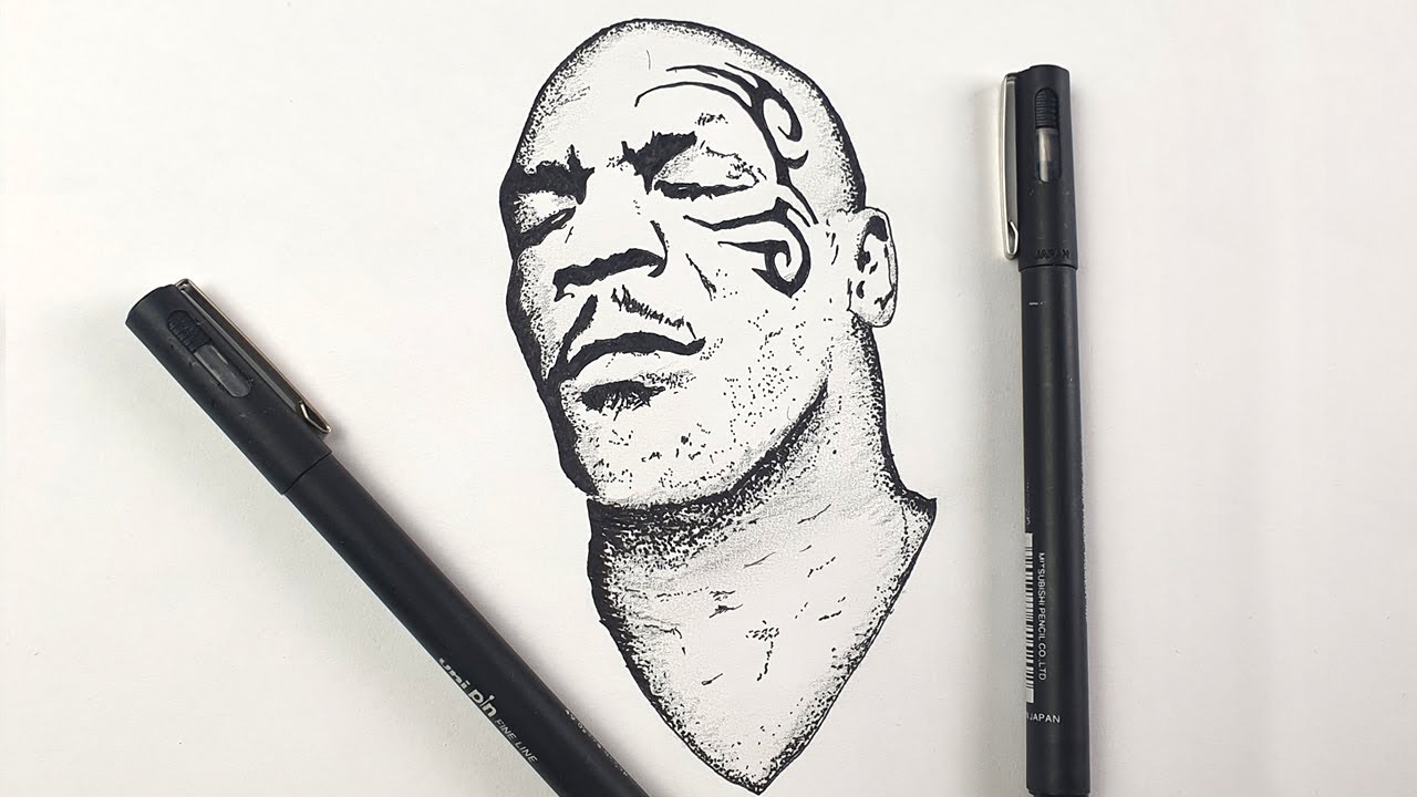 Sketch drawing of Mike Tyson / American professional boxer - YouTube