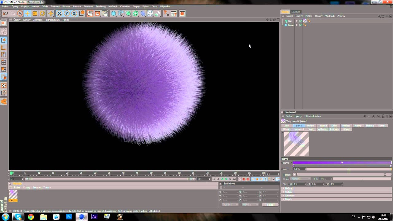 Cinema 4D-Fluffy Ball Tutorial [CZ-HD] - YouTube