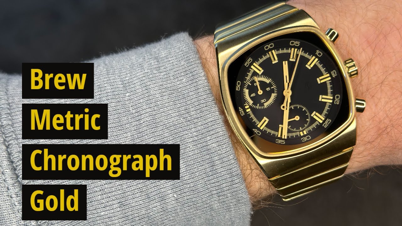Now in Gold! Brew watches Metric Chronograph - YouTube