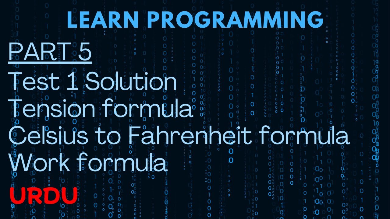 Learn Programming in C language Part 5 | Test 1 Solution - YouTube
