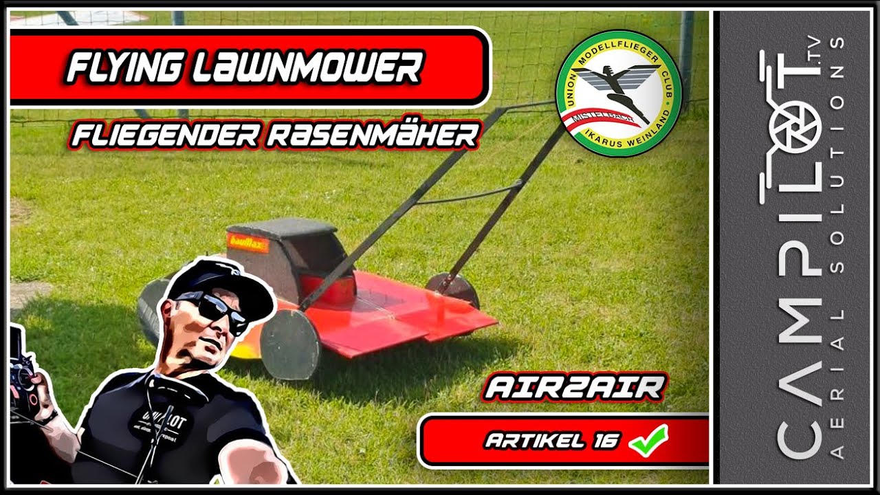 flying lawnmower - fliegender Rasenmäher - YouTube