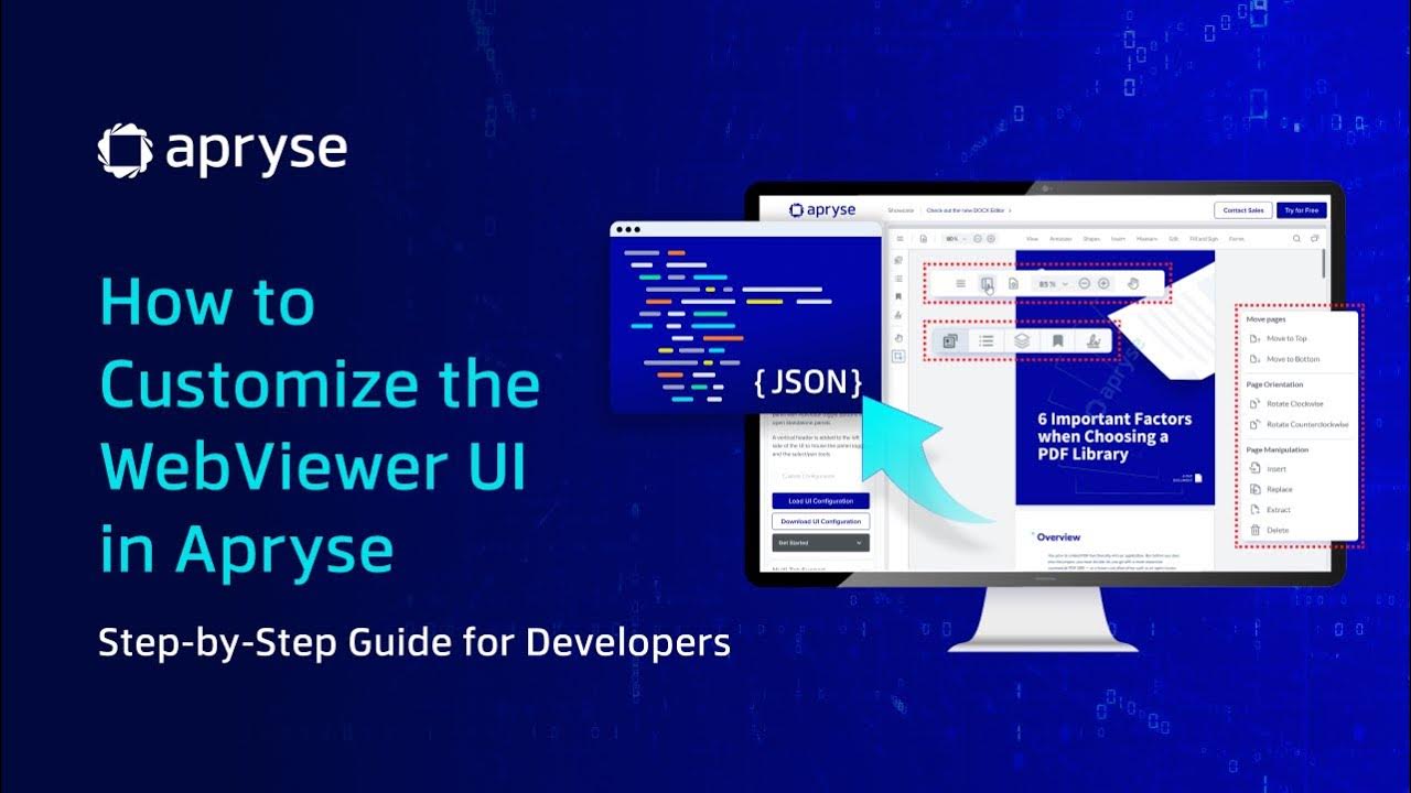 Customizing the Apryse WebViewer UI - YouTube