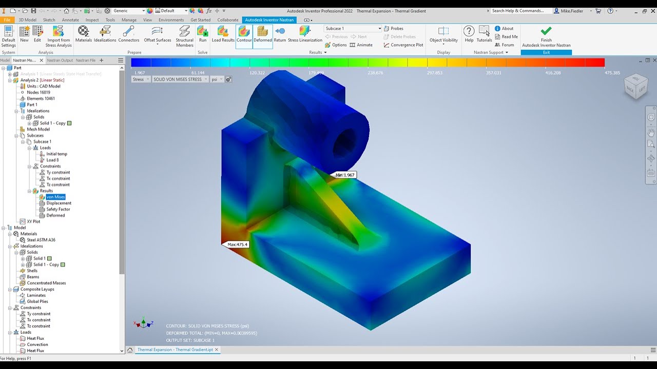 Thermal Expansion Thermal Gradient - YouTube