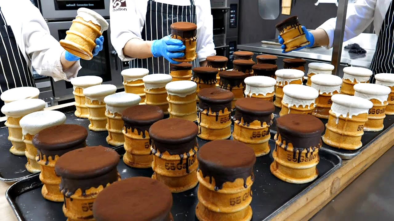 기발합니다! 전국에 하나뿐인? 크림 가득 드럼통 초코빵, 파스타 / drum shaped bread with chocolate ...