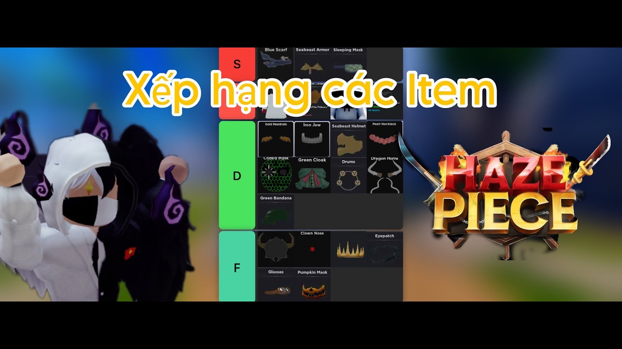 Haze piece || Xếp hạng các item trong Haze piece - Roblox - YouTube