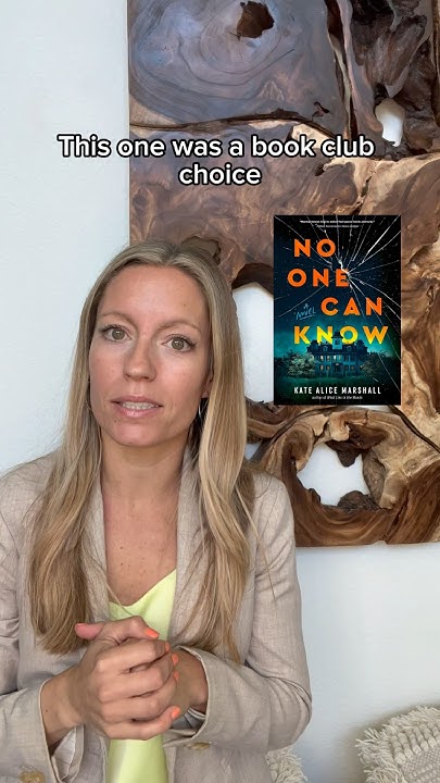 “No One Can Know” by Kate Alice Marshall ⭐️⭐️⭐️💫 #booktube #booktuber ...