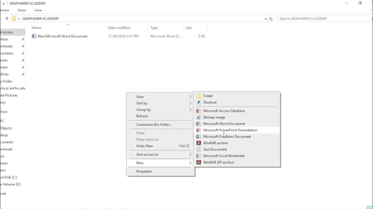 creating folder step wise guide for beginners @grapharmacademy - YouTube