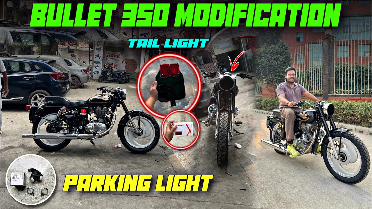 Bullet 350 Modification: Rare Look Change Krdia 🔥😍 | New LED Lights ...