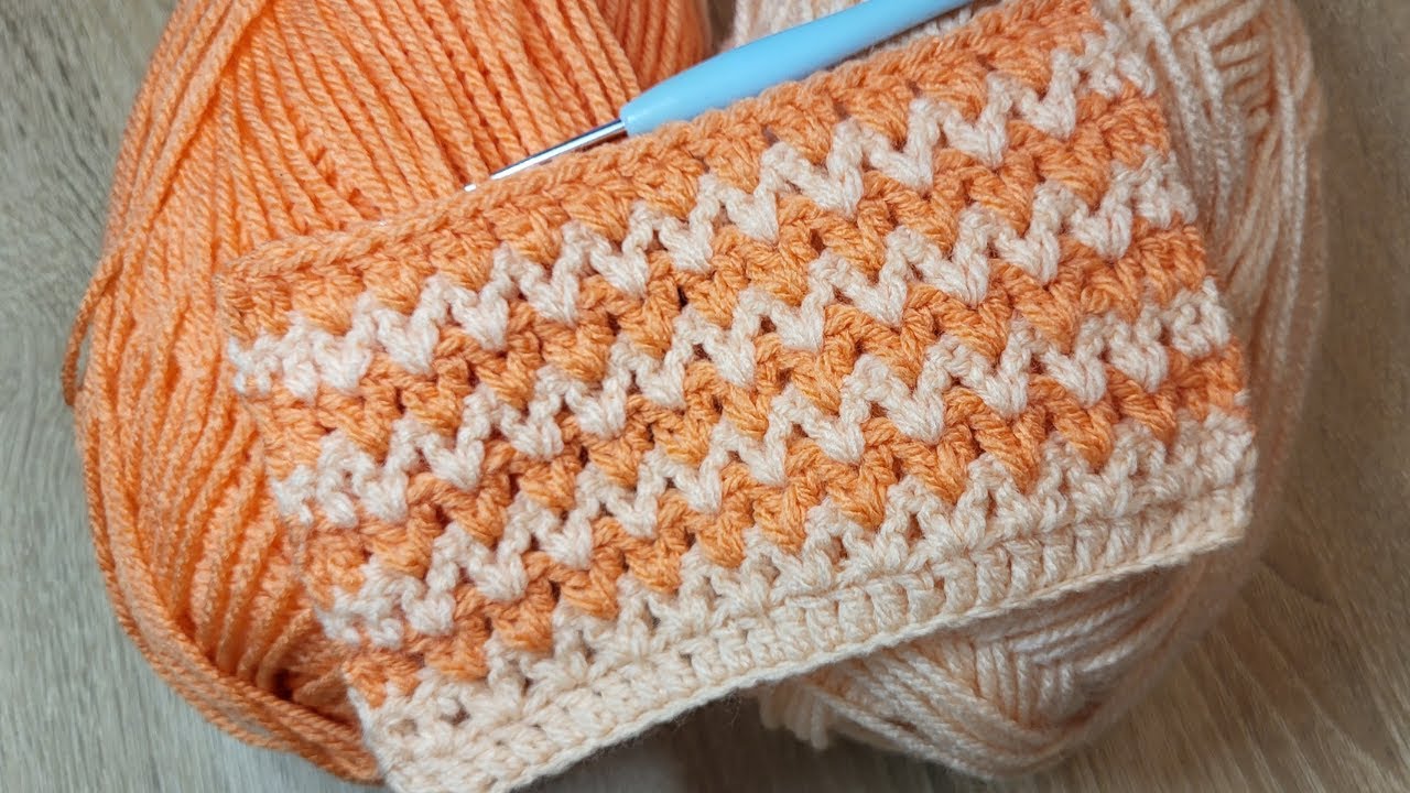 Oh, what an easy pattern for everyone. How to crochet two colors ...