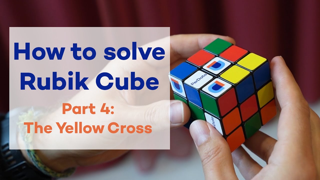 How to solve a Rubik Cube Part 4 - "The Yellow Cross" - YouTube