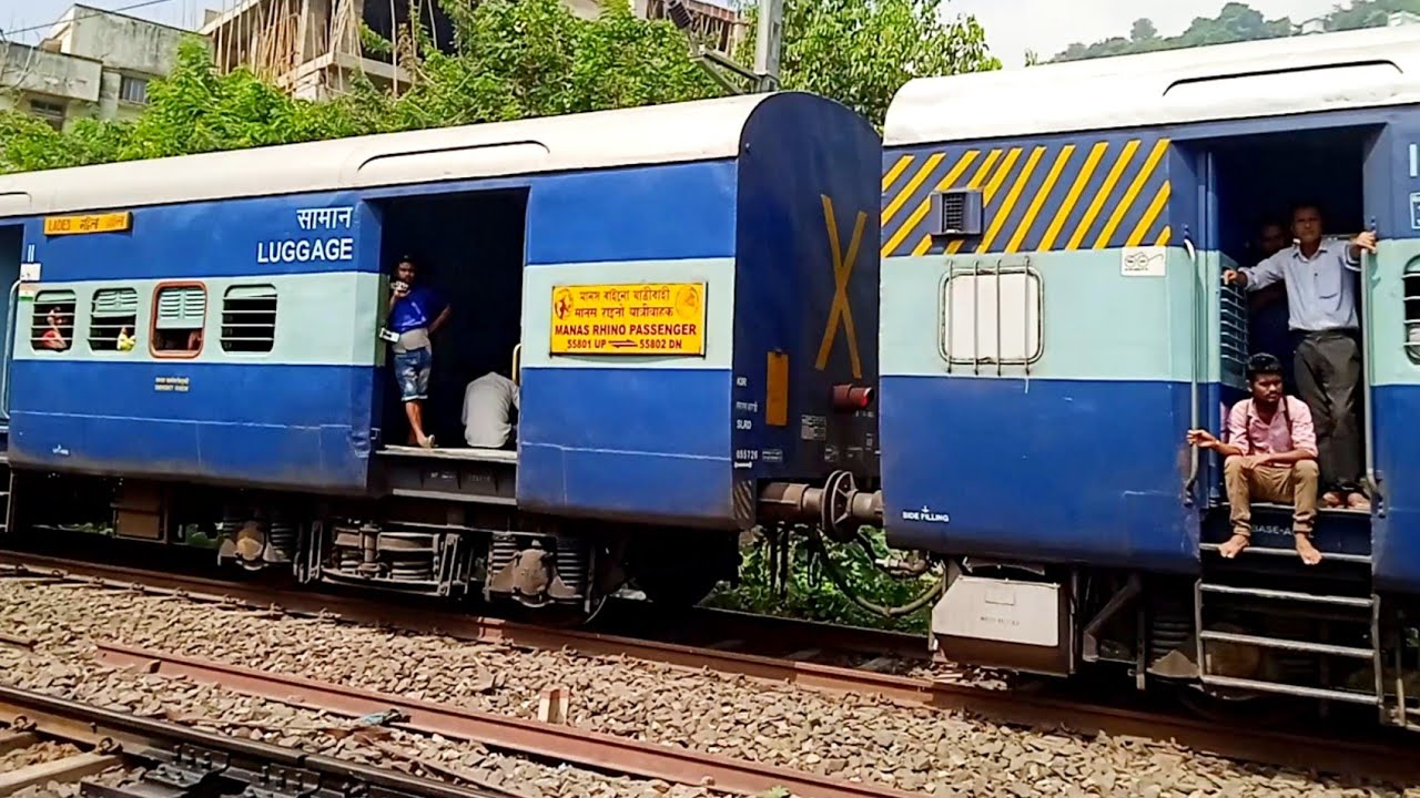 Longest Passenger train ! 05801 UP Manas Rhino Passenger Special ...