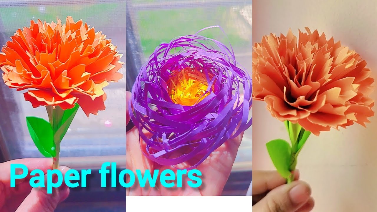 paper flower||how to make paper flower||flower making with paper # ...