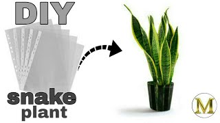 DIY  artificial snake plant // artificial plant