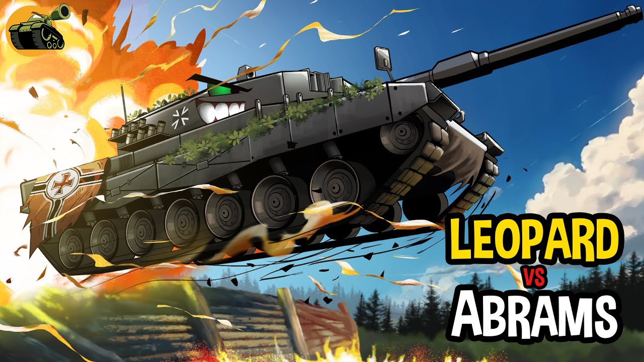 GERMAN LEOPARD vs AMERICAN ABRAMS - Who will Win? #cartoons_about_tanks ...