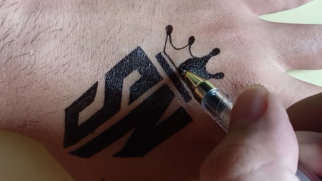 Tattoo Ideas SN Logo on Hands || DIY tattoo - YouTube
