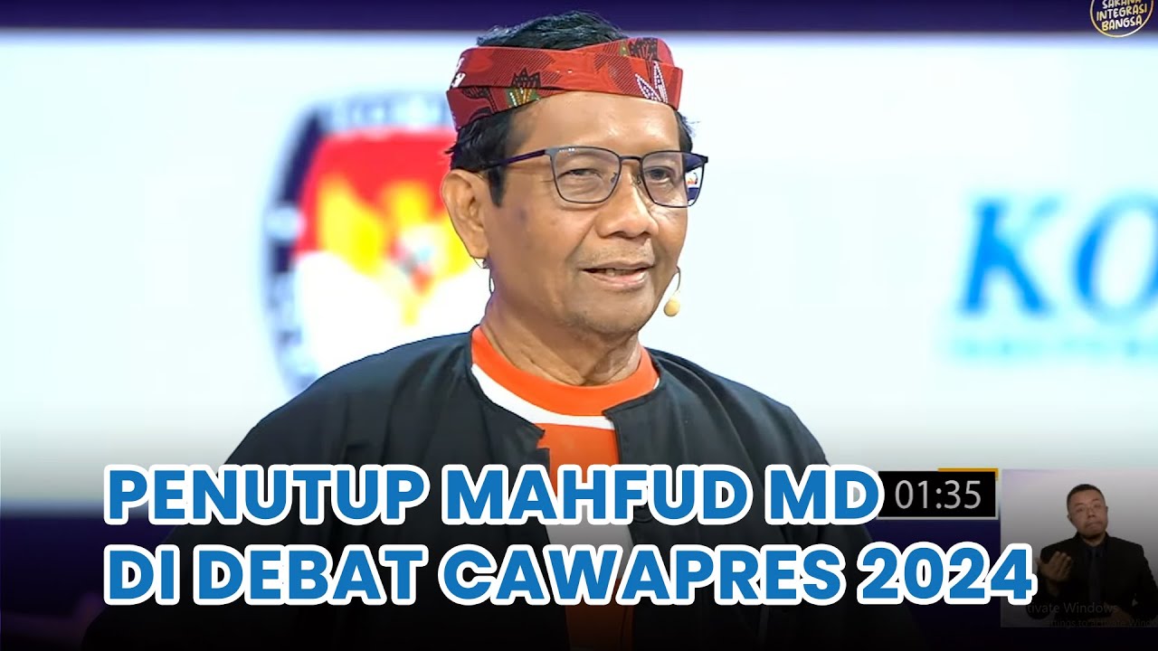 Pernyataan Penutup Mahfud MD di Debat Kedua Pilpres 2024 - YouTube