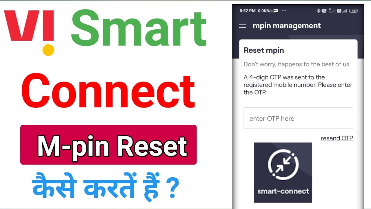 vi smart connect ka mpin reset kaise kare | smart connect ka mpin bhul ...