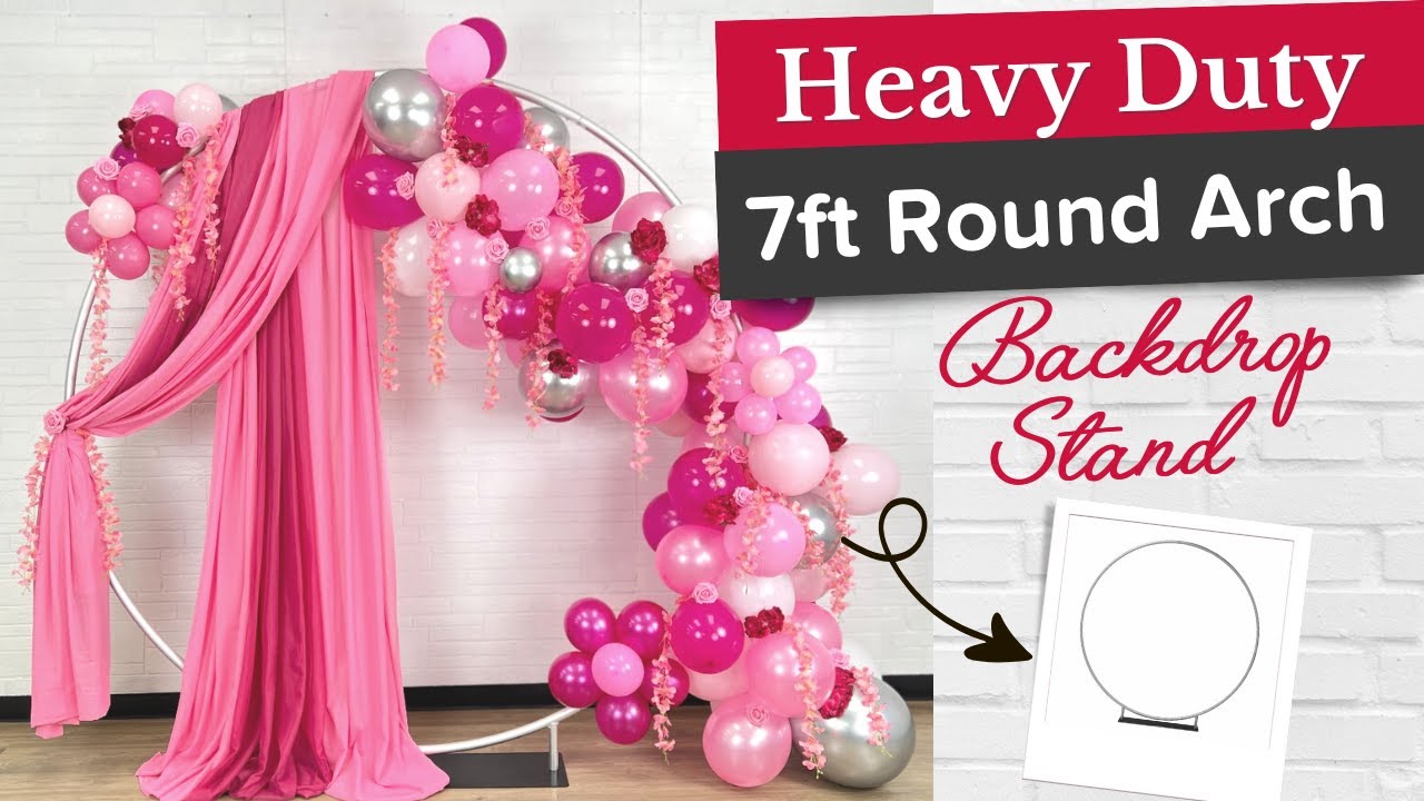Assembling a Backdrop Arch: Heavy Duty 7ft Round Arch Backdrop Stand ...