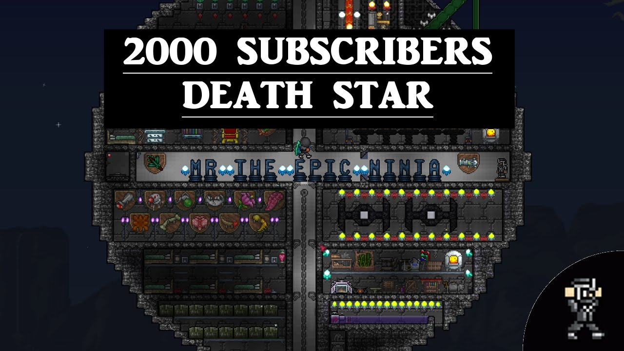 Terraria 1.2.4 DEATH STAR speedbuild (2,000 SUBSCRIBERS) - YouTube